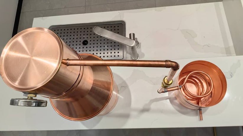 Next Day Shipping - 3 Gallon Mini Copper Distiller - No Thumper - Flas ...